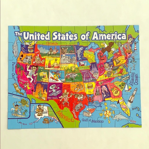 Toys | Usa Map Puzzle With State Capitals 6pc | Poshmark